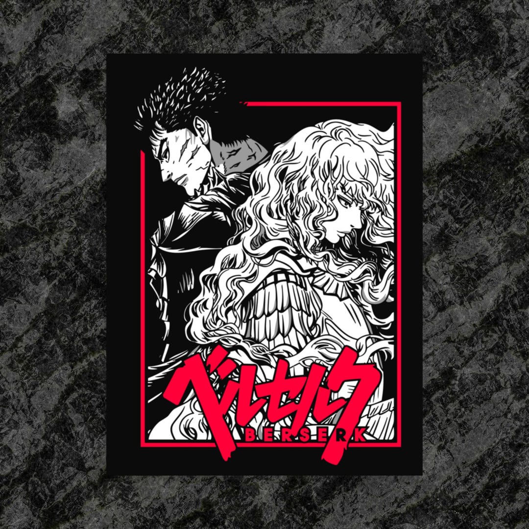 Guts and Griffith Poster, Berserk, Anime, Manga, Streamer, Stream - Etsy