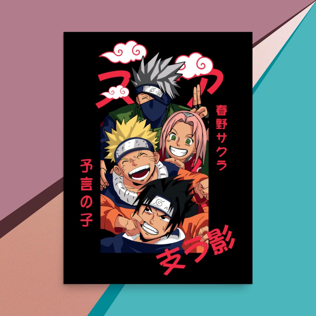 Team 7 Photo Paper Poster , Naruto, Sasuke , Sakura, Kakashi, Naruto ...