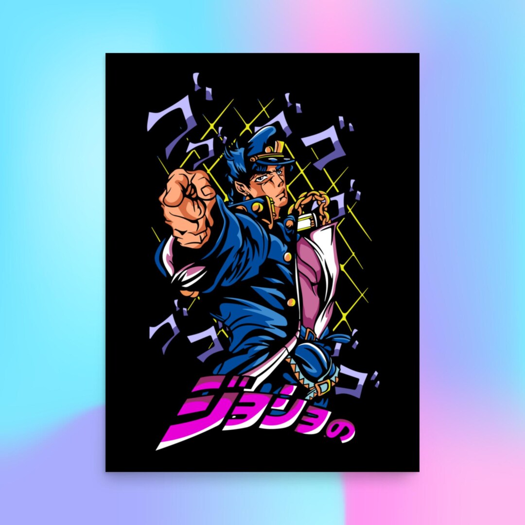 Jotaro Kujo Poster, Jojo's Bizarre Adventure, Anime , Manga, Streamer ...