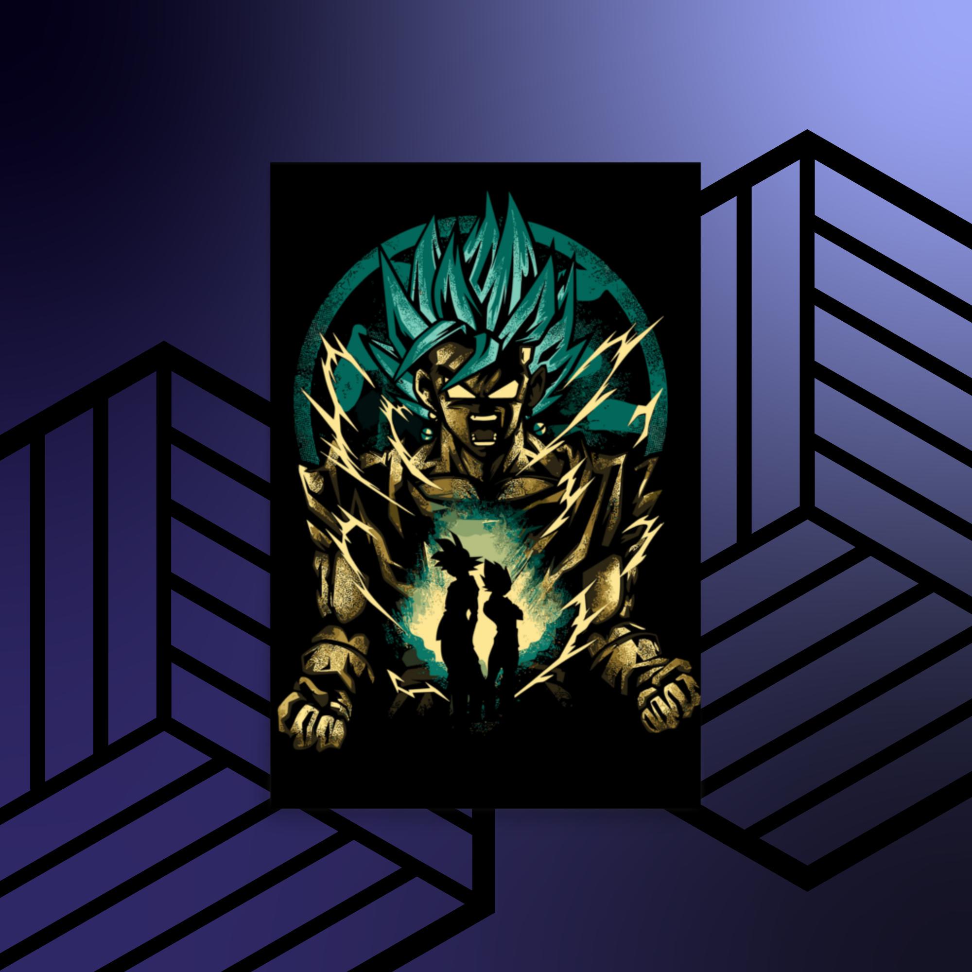 Epic Fusion Art: SSGSSJ Vegito Poster for Dragon Ball Fans - Etsy