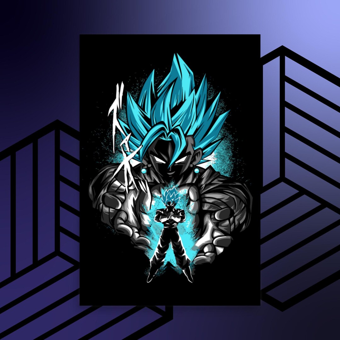 SSGSSJ Vegito Poster, Dragon Ball Super, Dragon Ball Posters, Streamer ...