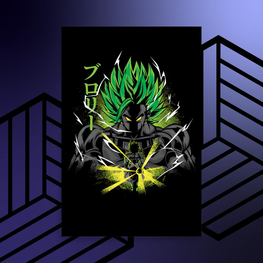 LSSJ DBZ Broly Poster Dragon Ball Z, Dragon Ball Posters, Streamer ...