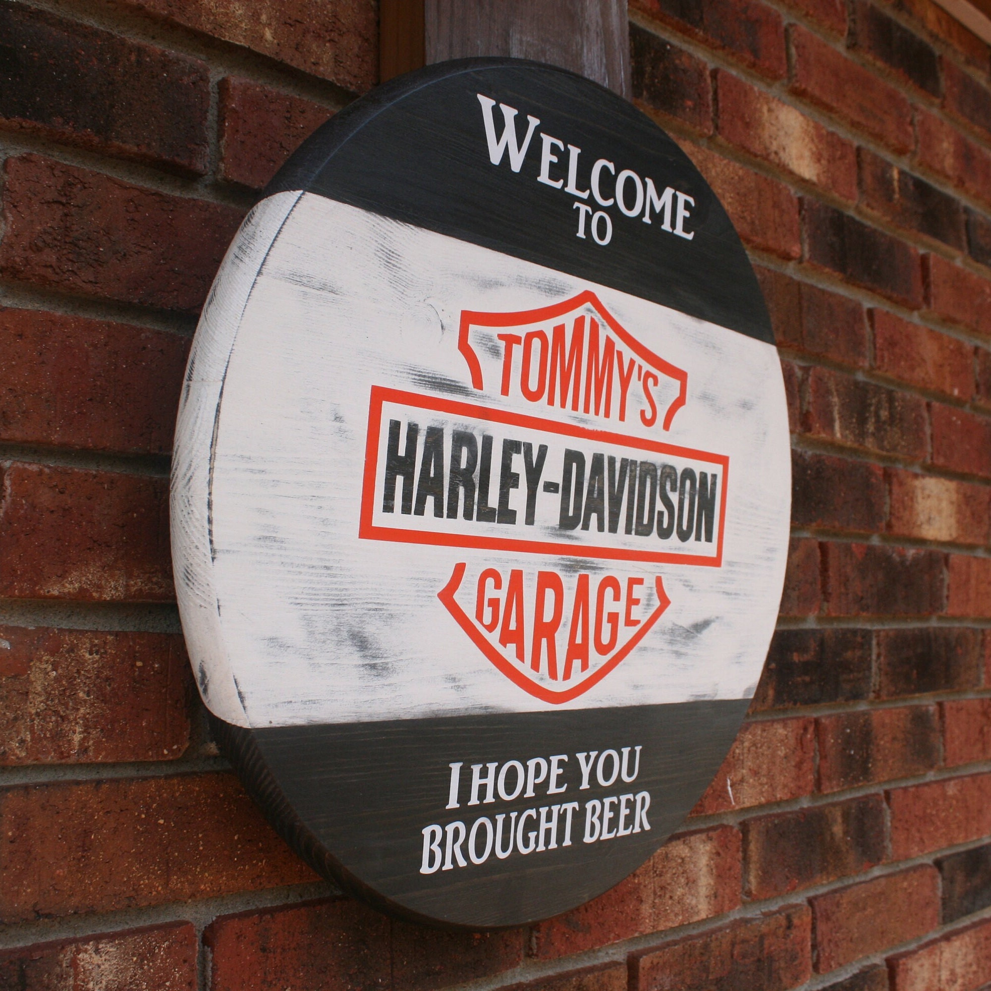 Custom Harley-davidson Wood Sign, Harley Garage Sign, Harley Man Cave ...