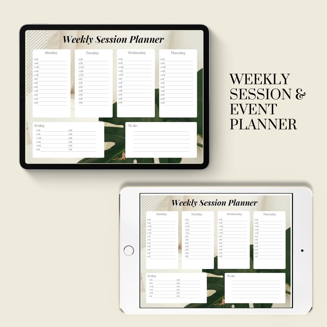 Therapy Planner | Events Planner| TEMPLATE | Modern | Weekly Planner ...