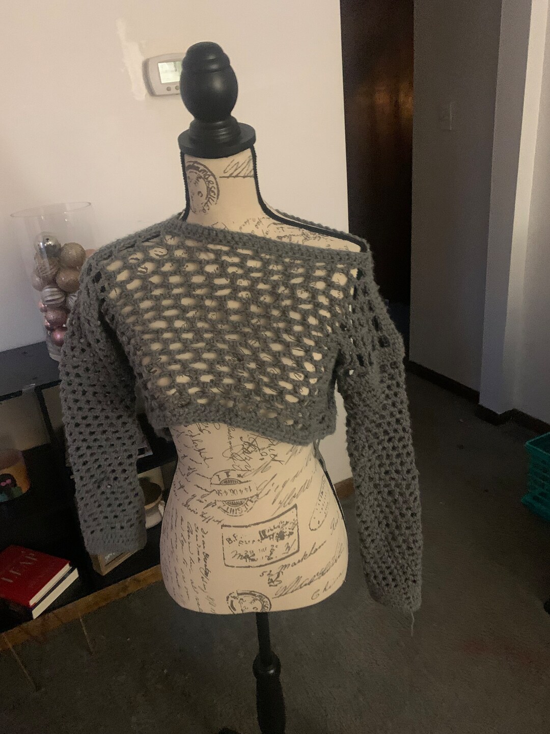 Grey off Shoulder Shrug - Etsy