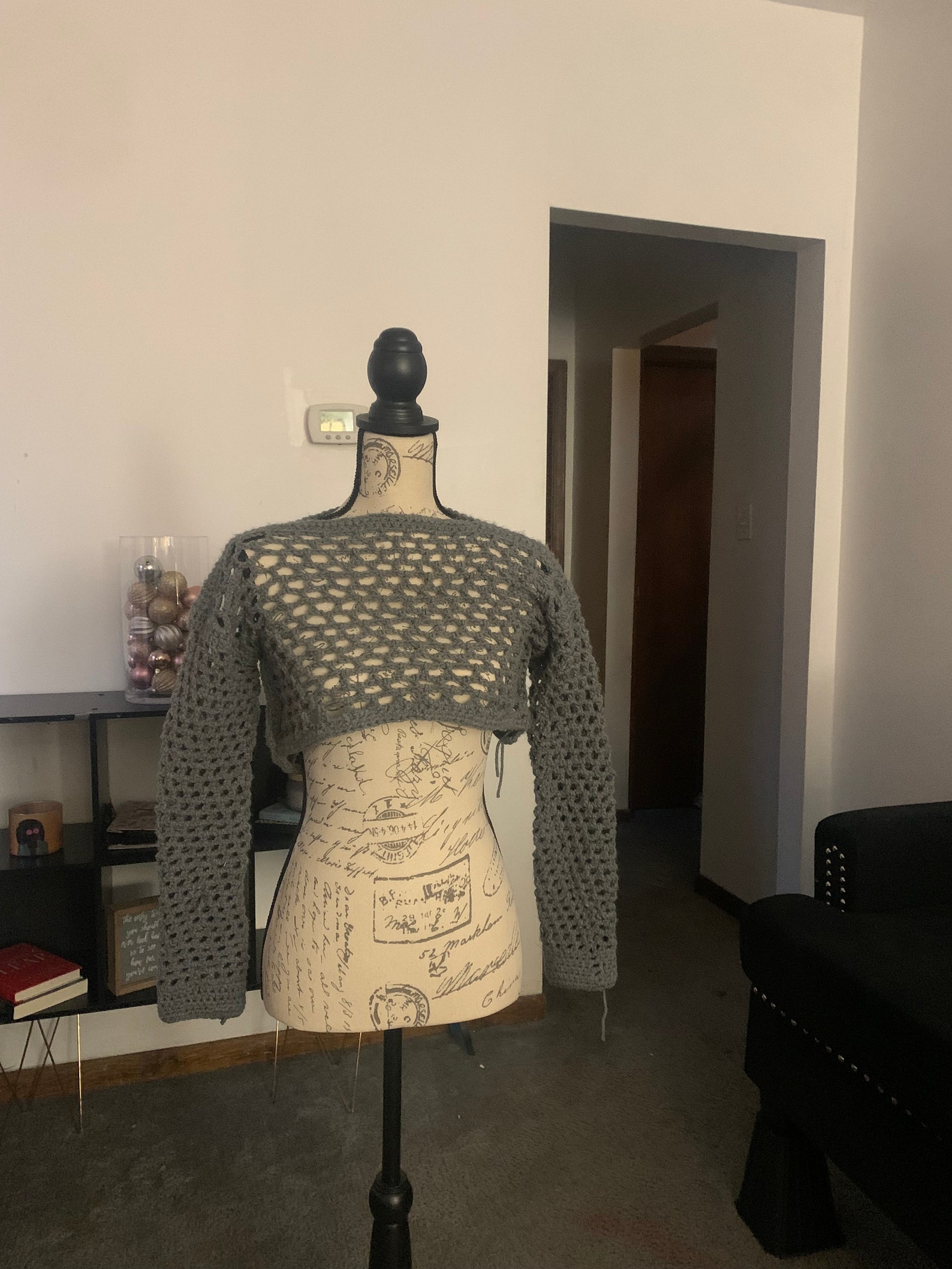 Grey off Shoulder Shrug - Etsy