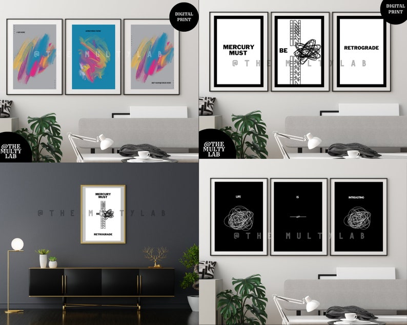 Trendy Digital Wall Print Bundle - Etsy