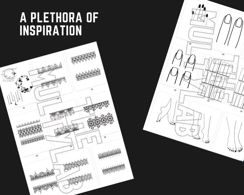 Henna Digital Pdf Printable File Practice Kit - Etsy