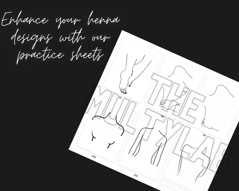 Henna Digital Pdf Printable File Practice Kit - Etsy