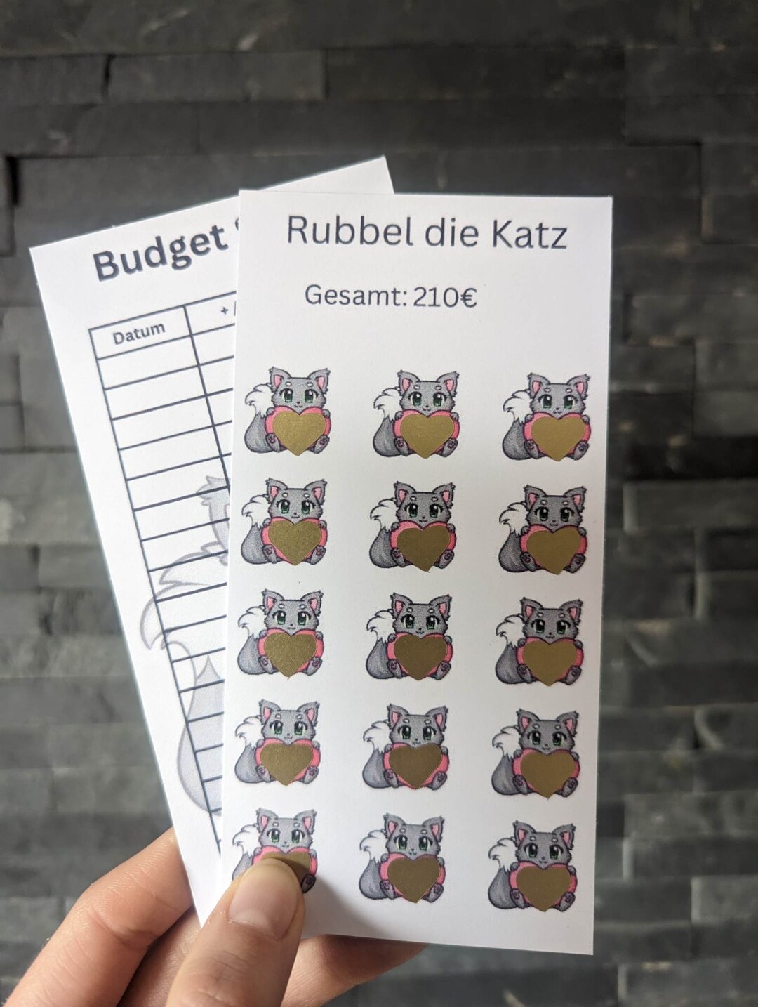 Scratch the Cat Scratch Challenge With a Matching Tracker - Etsy