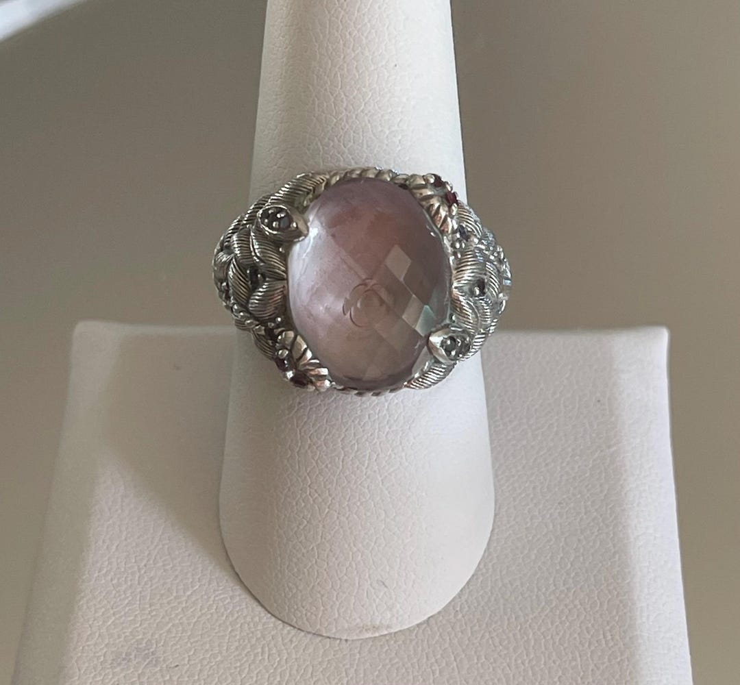 Judith Ripka SS Rose Quartz Ring - Etsy