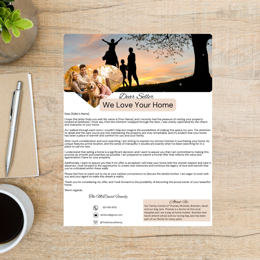 We Love Your Home, Home Offer Letter, Home Offer Letter Template ...