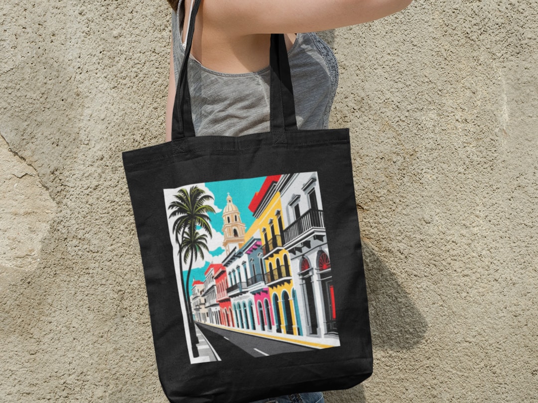 El Viejo San Juan Tote Bag, Old San Juan Tote Bag, Wedding Gift Tote ...