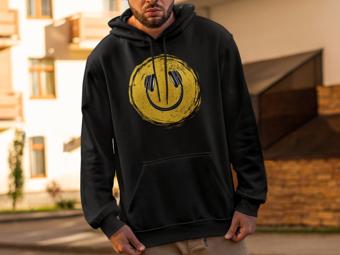 Retro Smiley Face, DJ Headphones, DJ Life, Music Lover Gift, Gift for ...