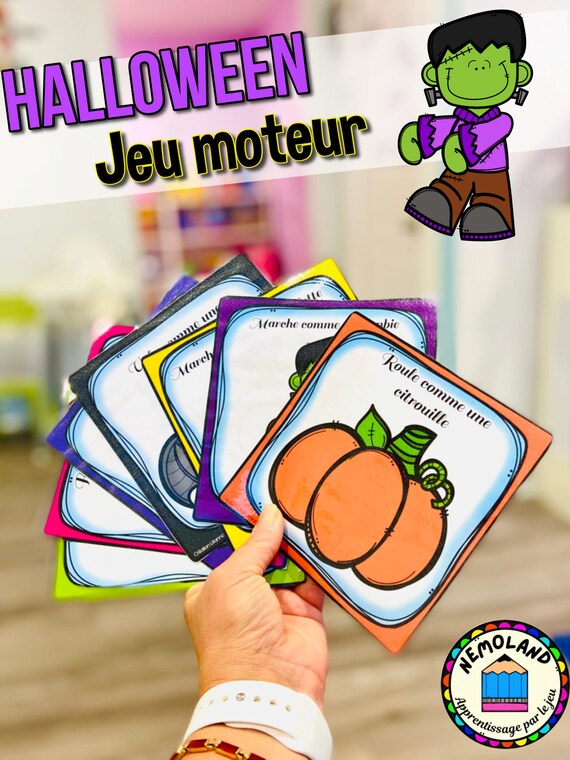 HALLOWEEN Jeu Moteur Flash Cardscartes De Mouvement - Etsy