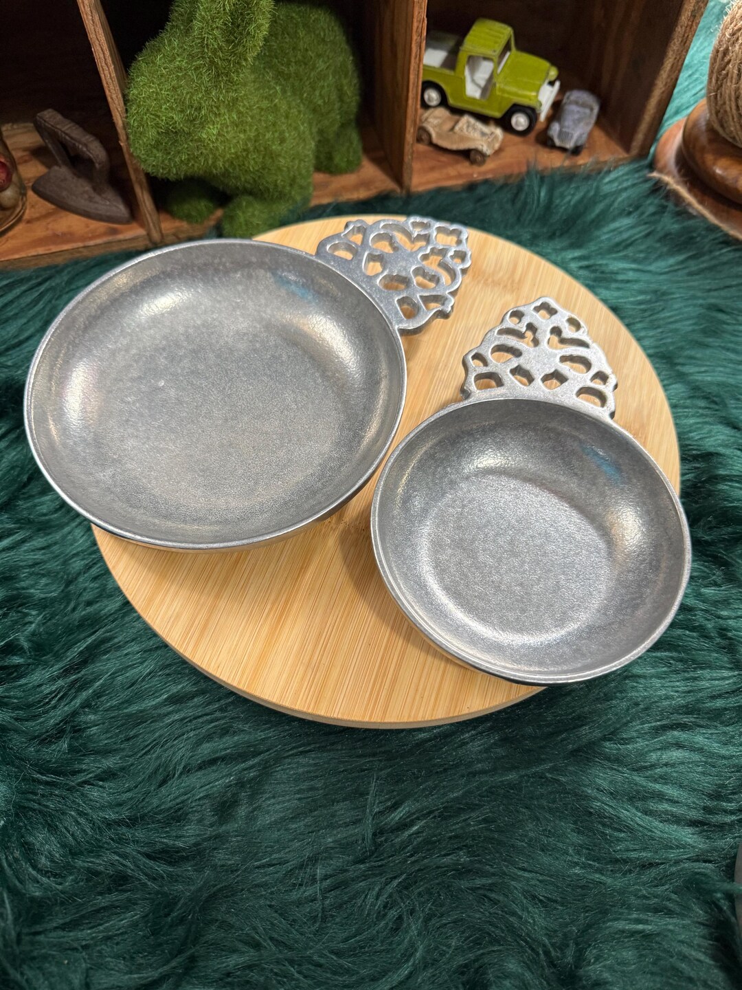 Set of 2 Pewter Bowls - Etsy