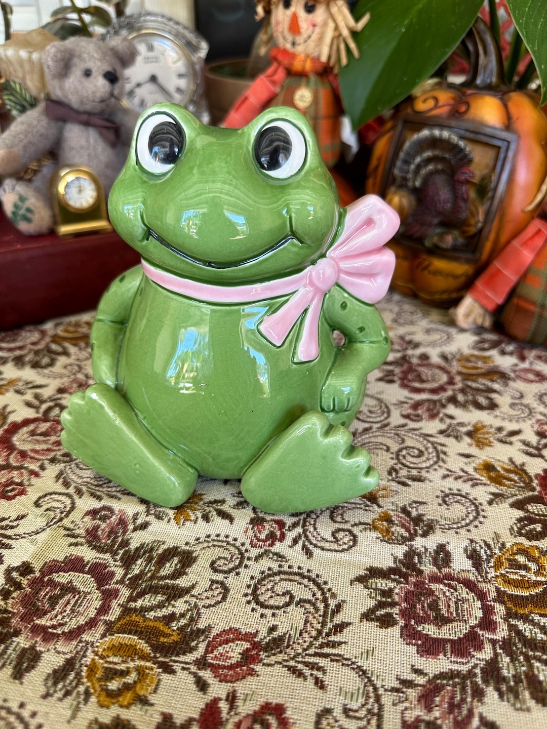 Vintage Frog Piggy Bank - Etsy