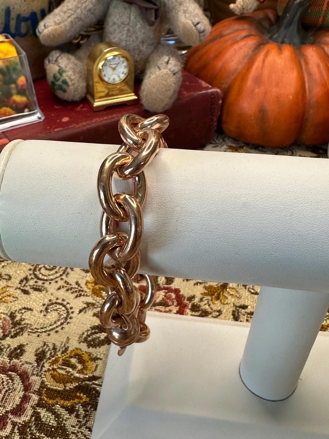 8 Inch Bronze Chain Link Bracelet - Etsy