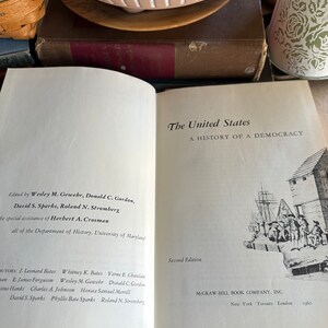 Vintage the United States A History of Democracy Book 1960 - Etsy