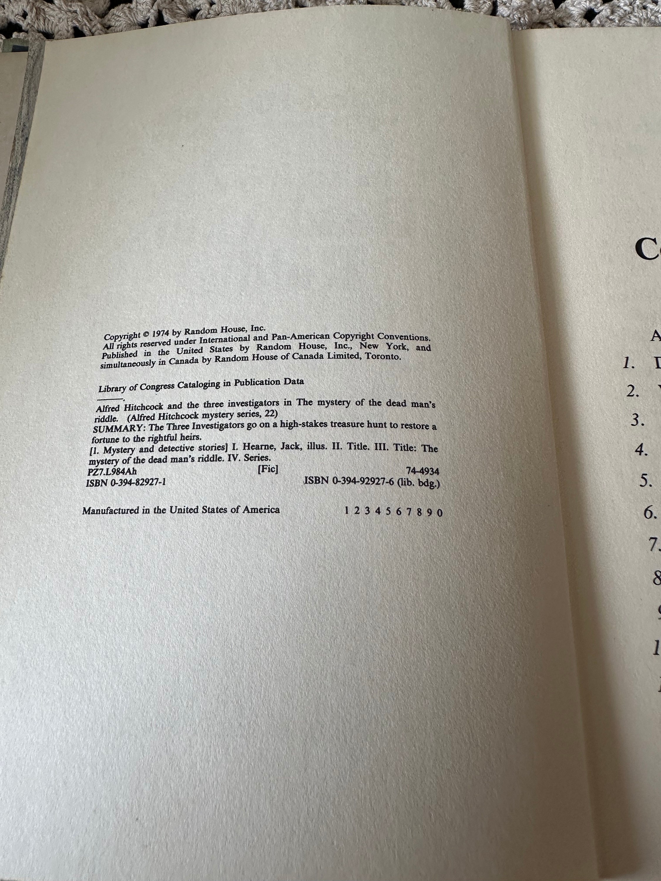 Vintage Alfred Hitchcock the Mystery of the Dead Mans Riddle & the ...