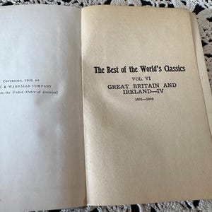 Vintage the Best of the Worlds Classics Book 1909 - Etsy