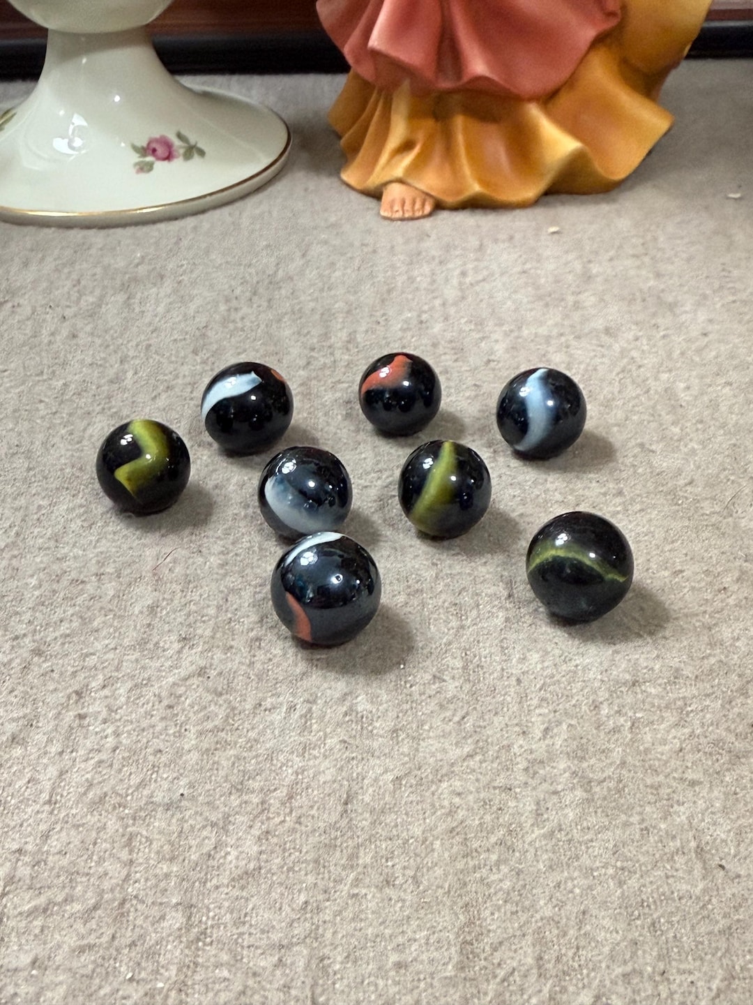 Vintage Set of 8 Agate Marbles - Etsy