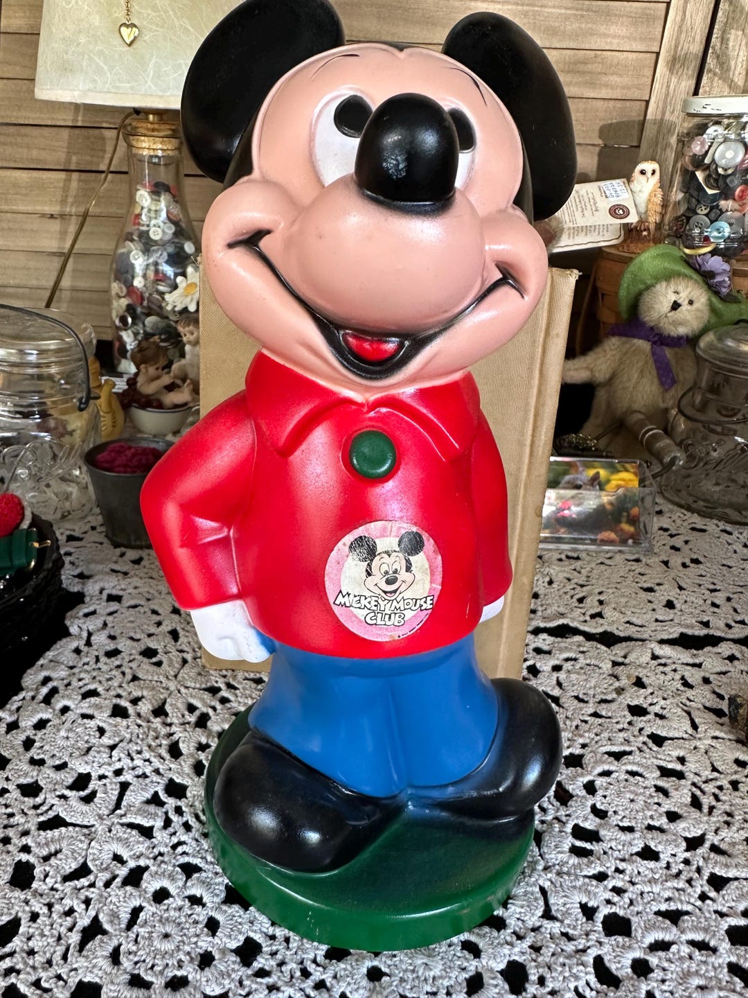 Vintage Plastic Mickey Mouse Bank - Etsy