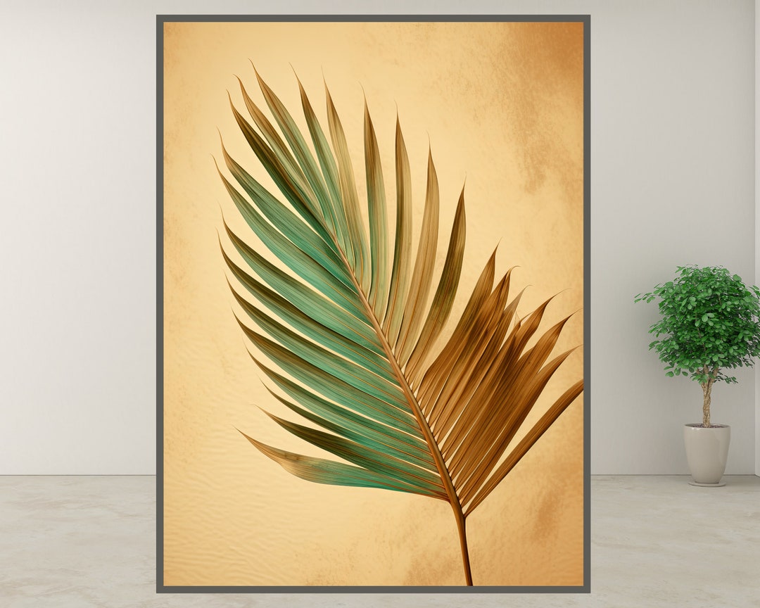 BOHO PALM LEAF, Boho Style Palm Leaf ,abstract Boho Artwork, Boho Wall ...