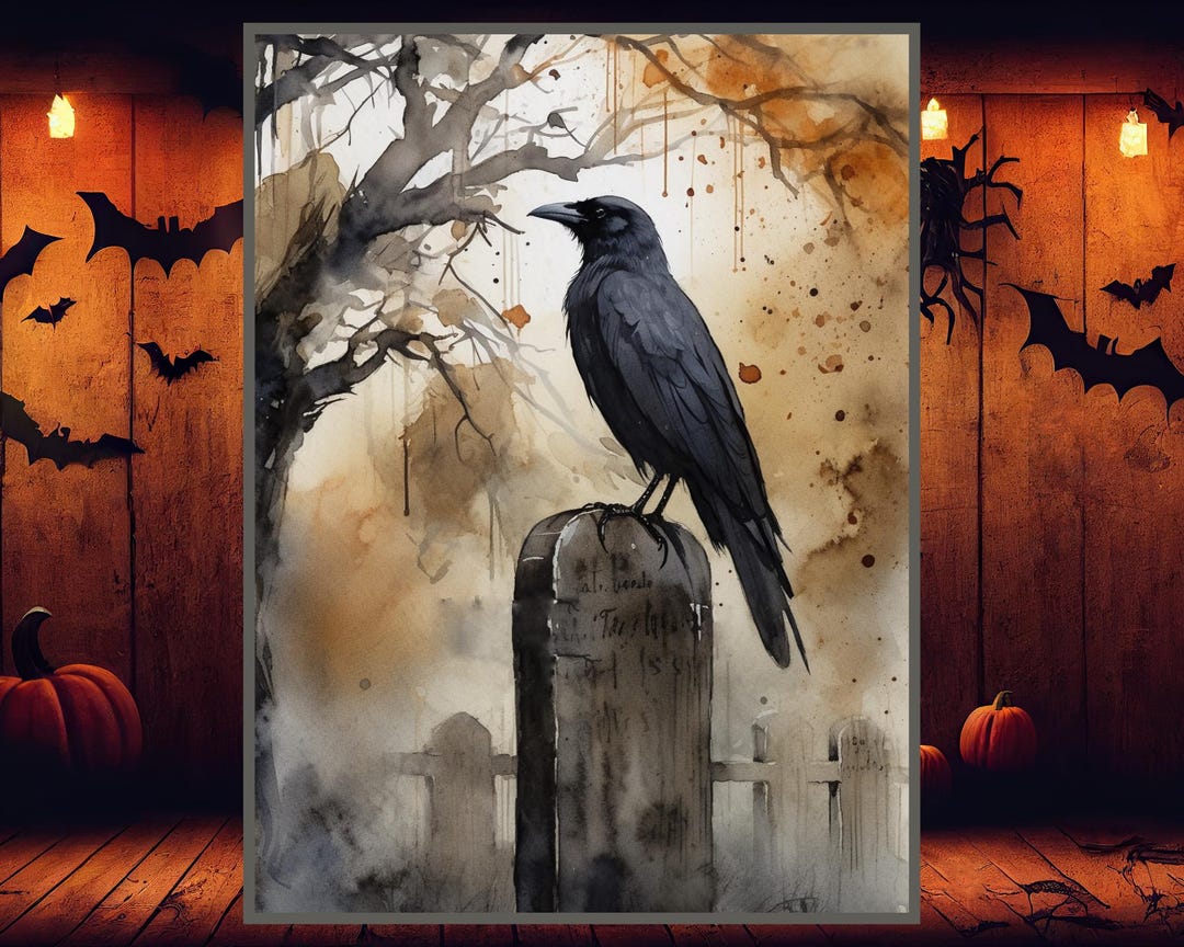 HALLOWEEN Graveyard Print |halloween Poster|eerie Print |eerie ...
