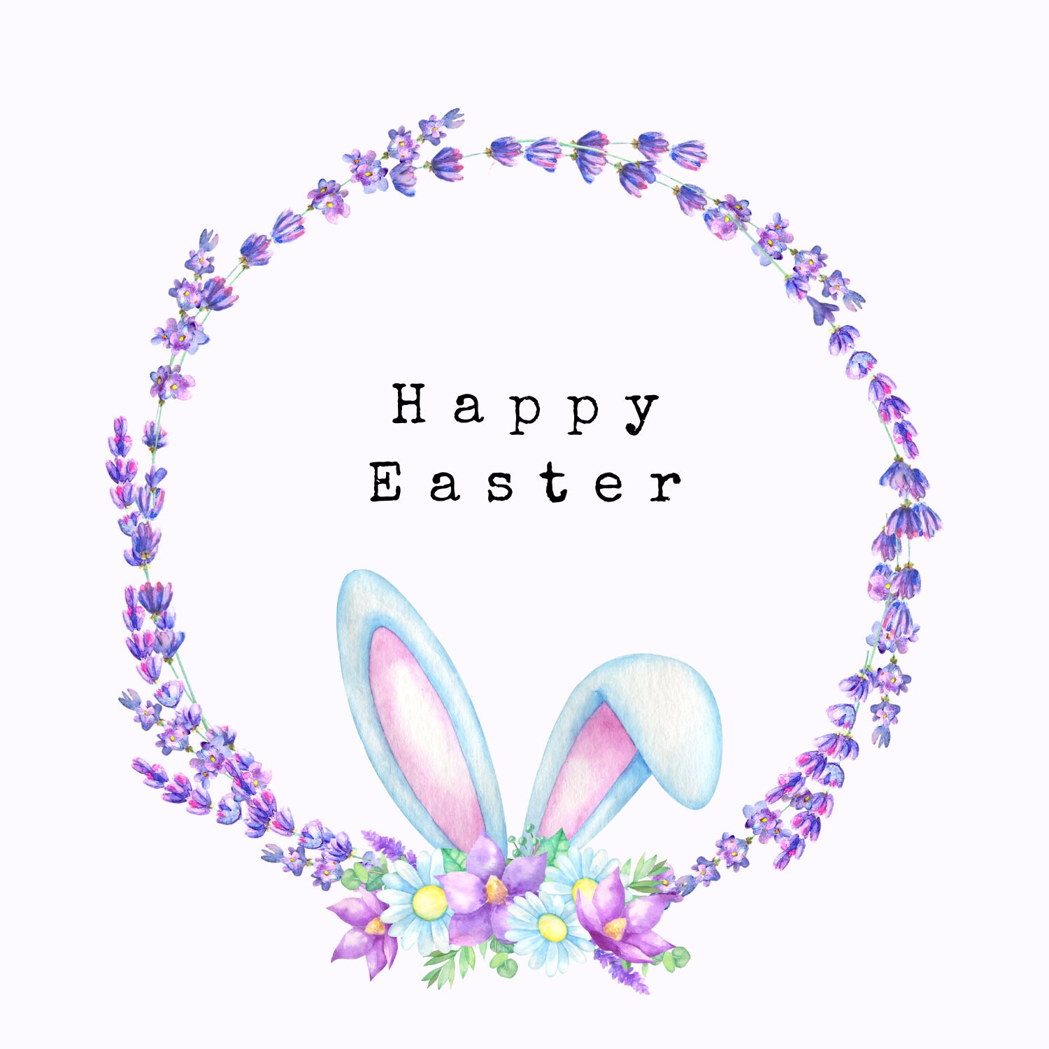 Editable Easter Card Printable, Easter Bunny Design, DIY Easter ...