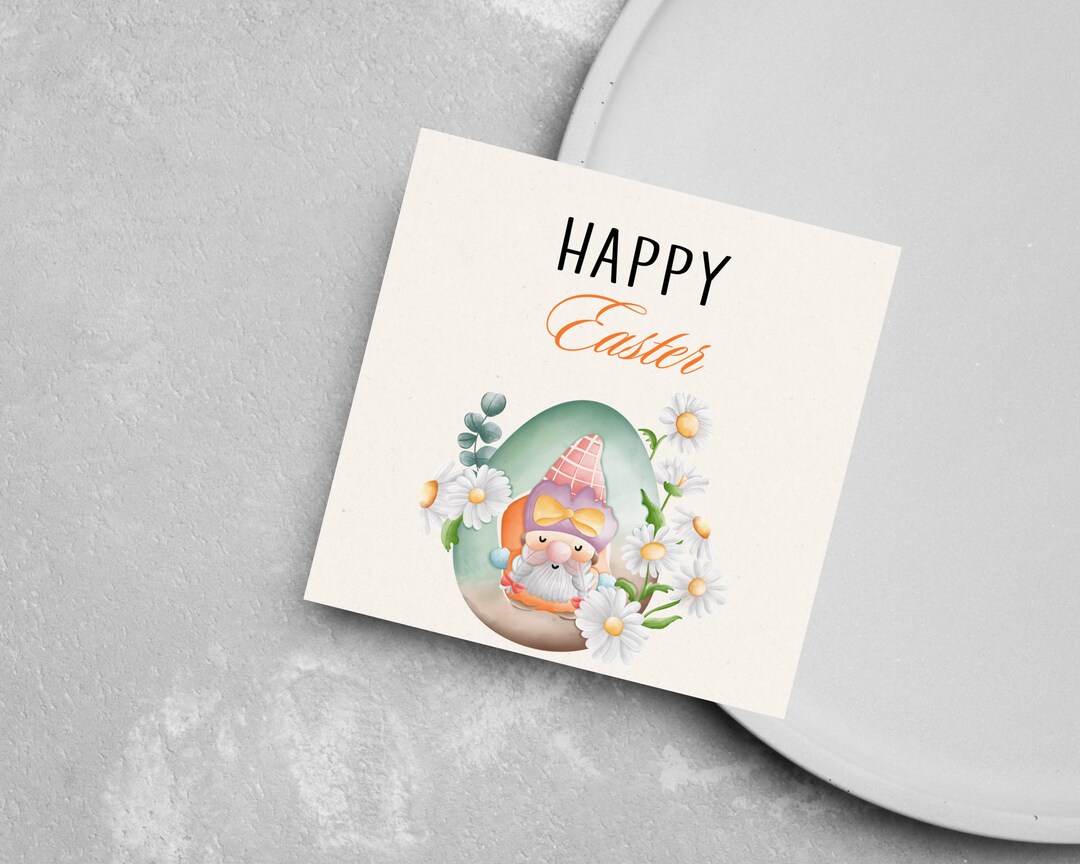 Editable Easter Card Printable, Easter Bunny Design, DIY Easter ...