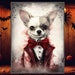 Vampire Cute Dog Print|watercolor Poster |chihuahua Vampire Print ...