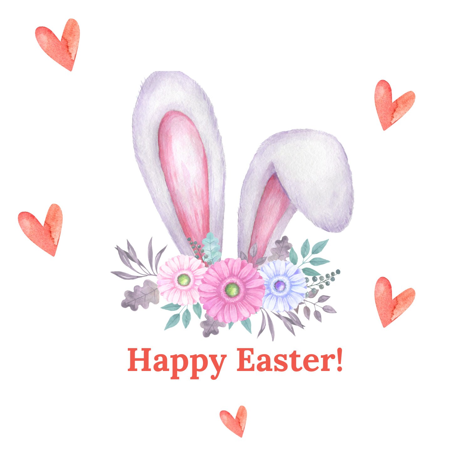 Editable Easter Card Printable, Easter Bunny Design, DIY Easter ...