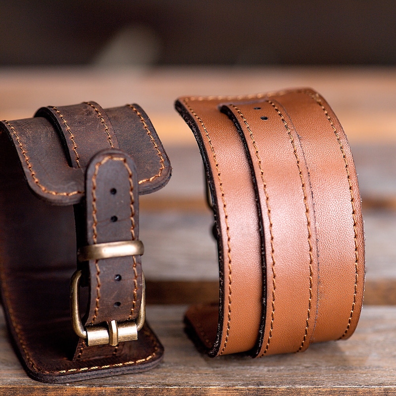Leather Cuff Bracelet - Etsy