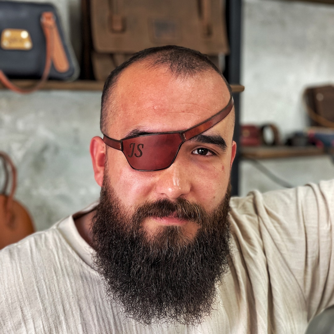Leather Eye Patch – Handmade Adjustable Pirate Costume Cosplay ...