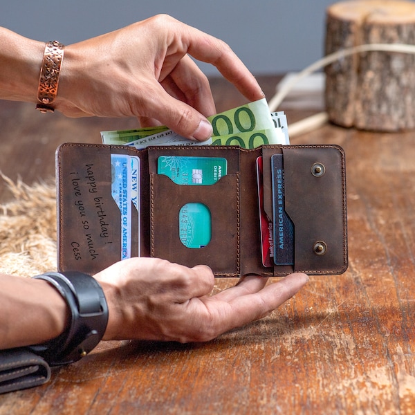 Handmade Leather Wallet Mens - Etsy