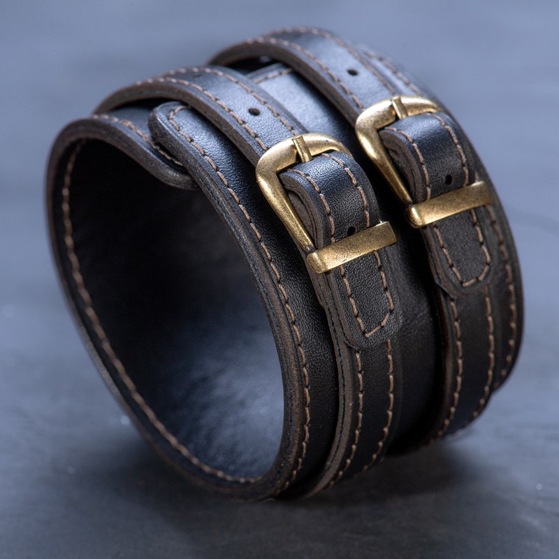 Leather Wrist Cuff - Etsy