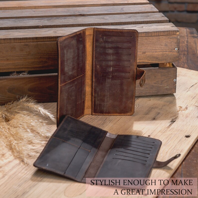 Handmade Leather Phone Wallet Case: Personalized Iphone/samsung ...