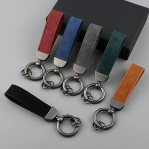 Customized Car Logo Key Chain Gift, Personalized Leather Keychain ...