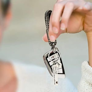 Personalized Stainless Steel Keychain ,initial Engraved Car Keyring - Etsy