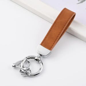 Customized Car Logo Key Chain Gift, Personalized Leather Keychain ...