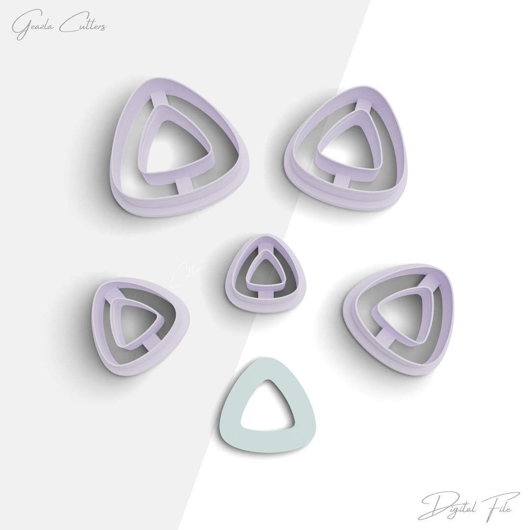 Rounded Triangle Donut Clay Cutter, Triangle Shape Polymer Clay Earring ...