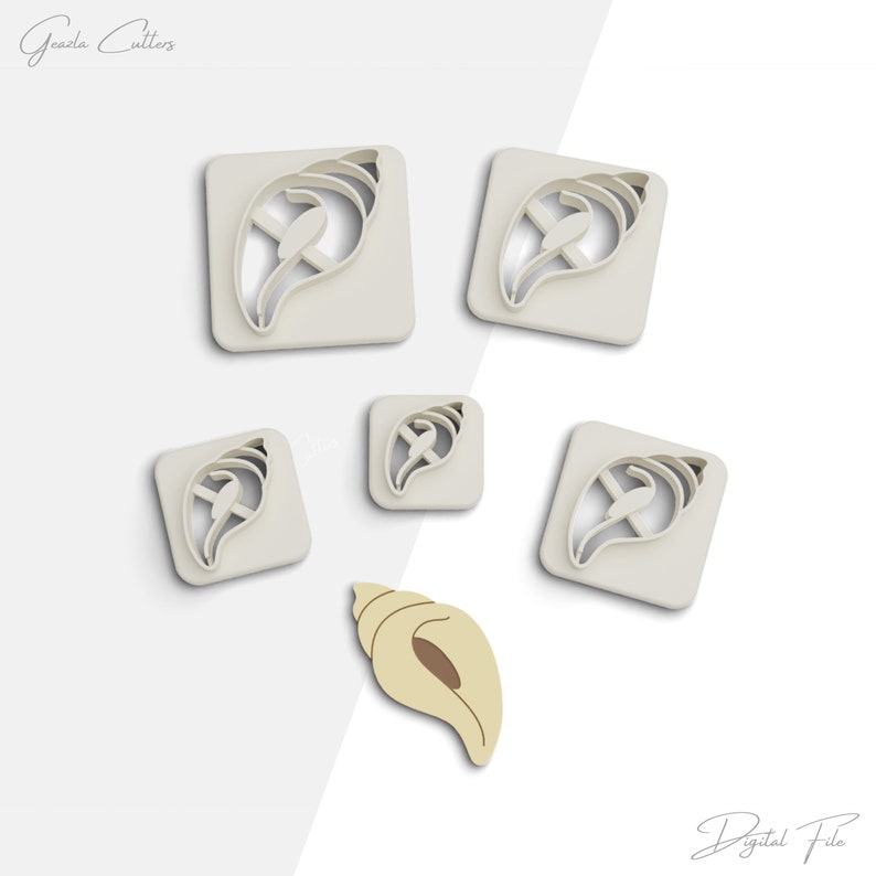 Shell Clay Cutter, Ocean Polymer Clay Cutters, Earring Cutters, 2 ...