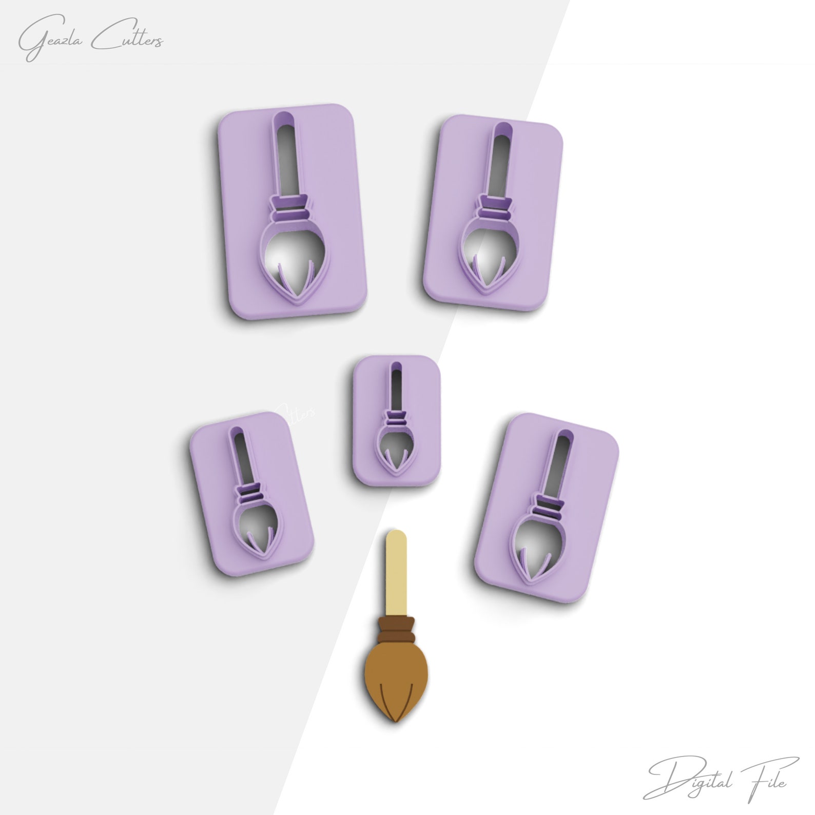Witches Broom Clay Cutter, Halloween Polymer Clay Cutter, Earring ...