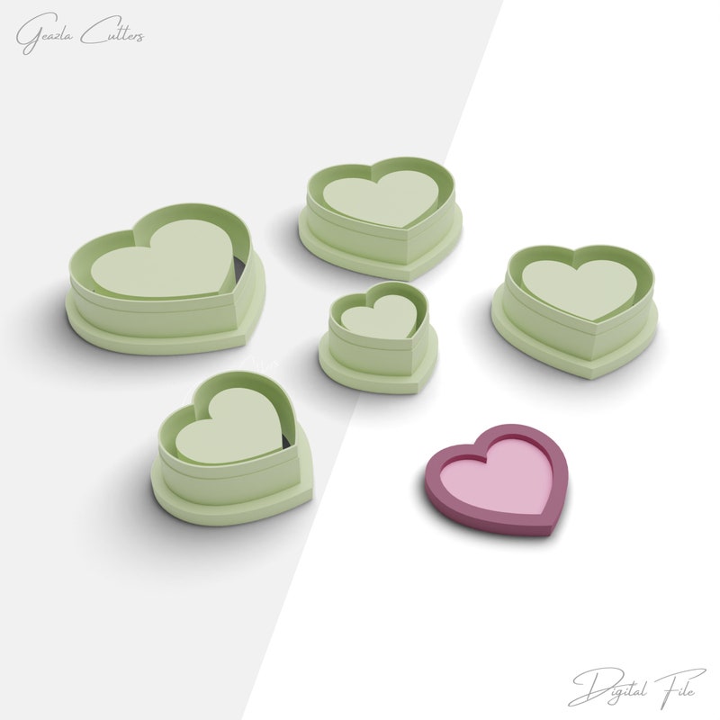 Clay Embossers Hearts - Etsy