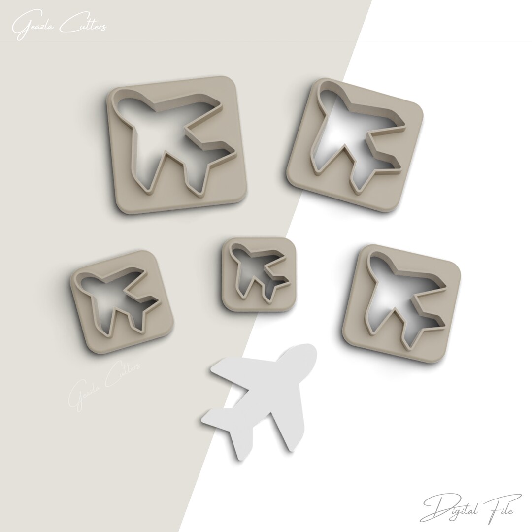 Airplane Clay Cutter, Sky Polymer Clay Cutters, Earring Cutter, 2 ...