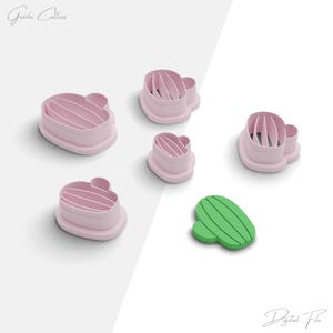BUNDLE / Cactus Polymer Clay Cutter Pack, 6 Models, 2 Cutter Version, 5 ...