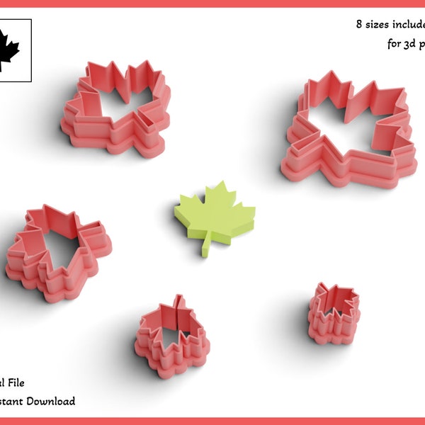 Maple Leaf Stl File - Etsy