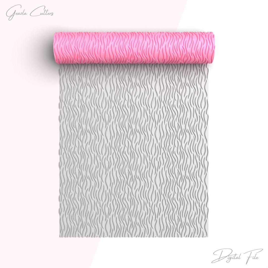 Abstract Wavy Texture Roller for Polymer Clay, Waves Clay Texture ...