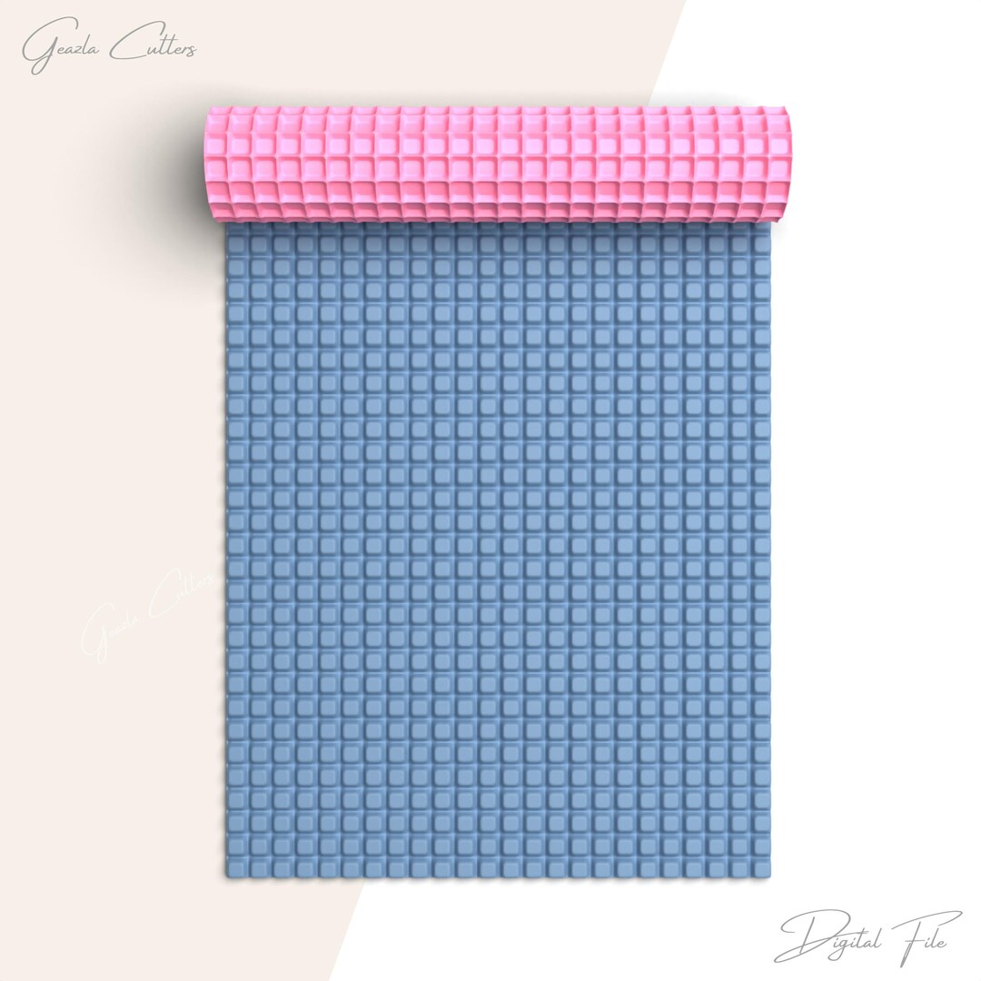 Square Blocks Texture Roller for Polymer Clay, Squares Clay Texture ...